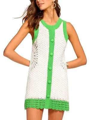 Ramy Brook Chelsea Dress - Ivory/tropic Green