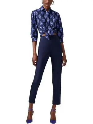 Carolina Herrera Icon Floral Print Blouse - Midnight Multi