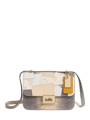 COACH® Upcrafted Alie Shoulder Bag In Lizard - Brass/natural