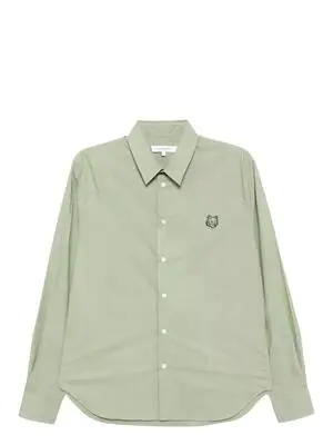 Maison Kitsuné Tonal Fox Head Patch Shirt - Green