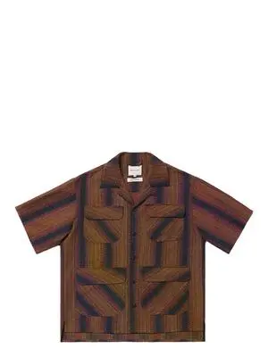NICHOLAS DALEY Striped Shirt - Brown