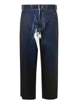 Comme Des Garçons Cropped Trousers - Blue