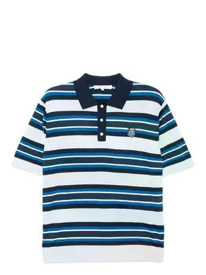 MAISON KITSUNÉ Bold Fox Head-patch Striped Polo Shirt