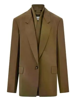 FERRAGAMO Single-breasted Blazer - Brown