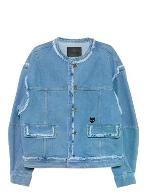 SONGZIO Round-neck Denim Jacket - Blue