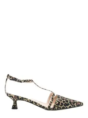 ANNA F. 45mm Animal-print Pumps - Brown