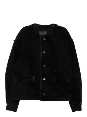 SONGZIO Round-neck Denim Jacket - Black