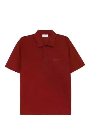 FERRAGAMO Cotton Polo Shirt - Red