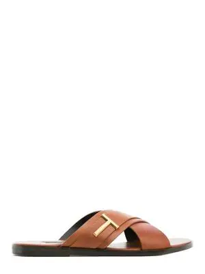 TOM FORD Leather Sandals - Brown