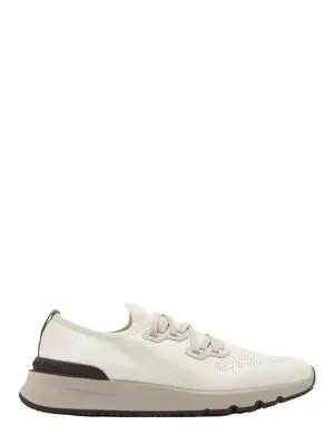 Brunello Cucinelli Knit Runner Sneakers - White