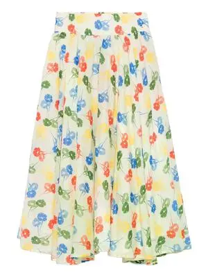 BODE BODE Flower Stamp Midi Dress