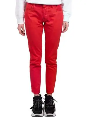 BEN TAVERNITI UNRAVEL PROJECT Mid-rise Tapered Jeans - Red