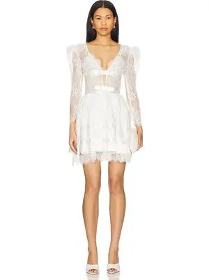 For Love & Lemons Annabelle Lace Mini Dress - Cream