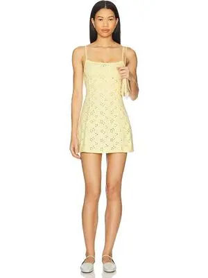 Free People Full Bloom Mini Slip Dress - Banana Cream