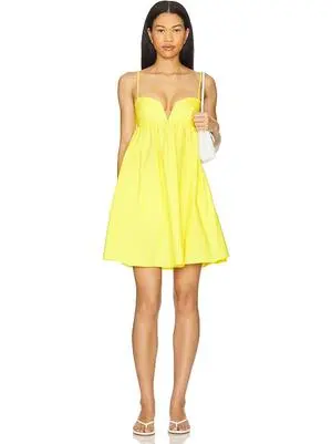SUSANA MONACO Poplin Lace Up Back V Wire Dress