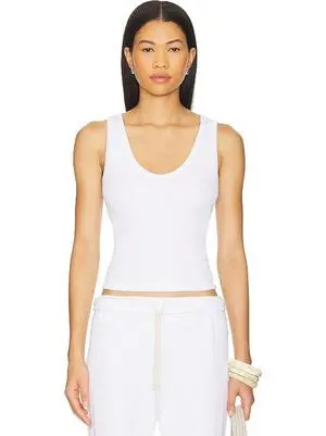 PERFECTWHITETEE Hazel Waffle Tank Top - White