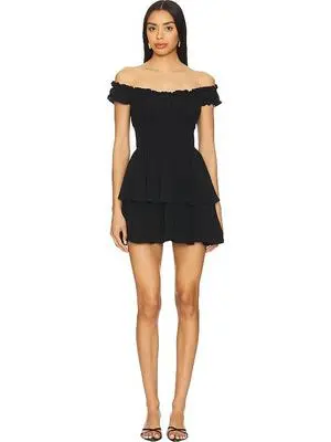 MORE TO COME Billie Off Shoulder Dress - Black