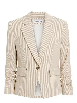 Veronica Beard Aaliyah Dickey Striped Blazer - Ecru