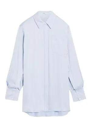 Simkhai Satin Shirt - Light Blue