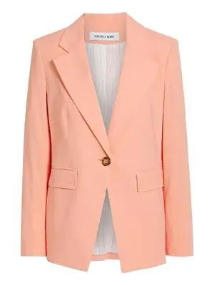 Veronica Beard Hayward Linen-blend Blazer - Peach