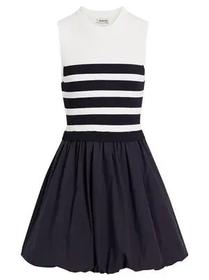 Simkhai Josey Striped Mini Dress - Midnight Blue