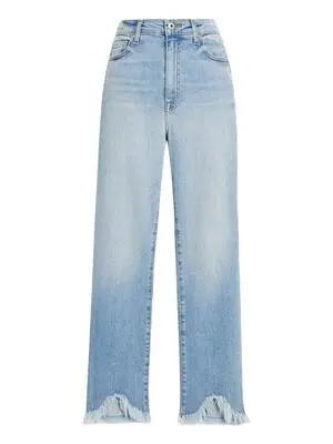 Simkhai River Frayed Straight-leg Jeans - Light Denim