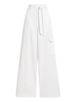 Veronica Beard Belisa High-rise Wide-leg Jeans - White