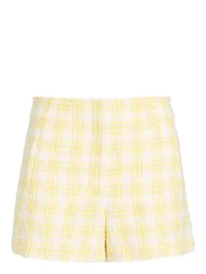 Veronica Beard Jazmin Cotton-blend Tweed Shorts - Yellow