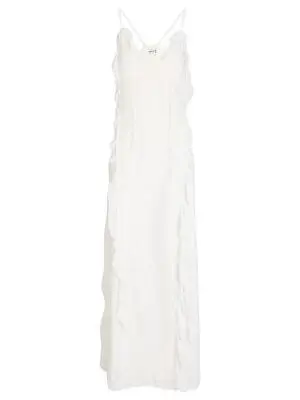 Simkhai Emily Cupro-blend Crepe Maxi Dress - White