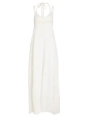 Simkhai Darina Tulle And Satin-trimmed Jersey Gown - Ivory