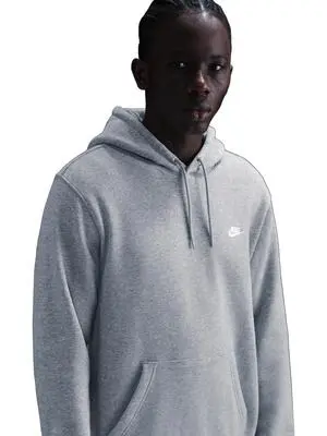 Nike Club Pullover Fleece Hoodie - Grey