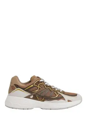 REISS Volt Nubuck And Mesh Trainers - Tobacco