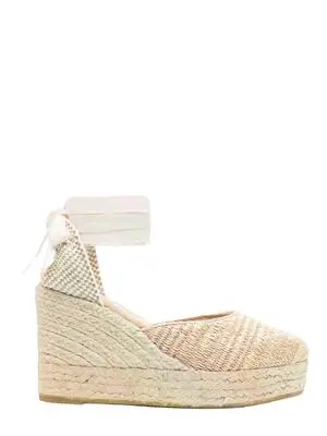 Manebí 100mm Lace-up Espadrilles - Neutrals