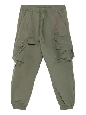 MUSIUM DIV. Logo-embroidered Cargo Trousers - Green