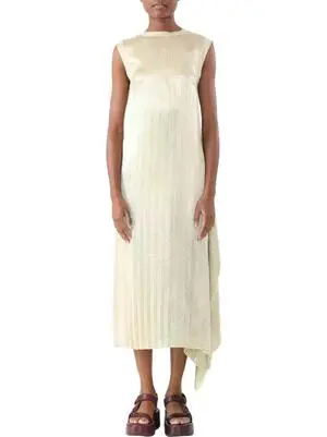 JASON WU Asymmetric Pleated Dress - Neutrals