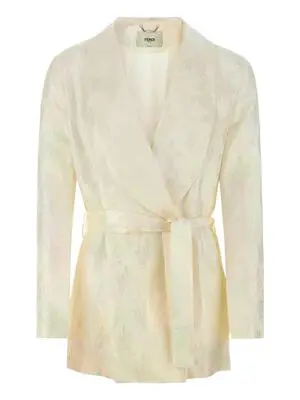 Fendi Silk Wrap Jacket - White