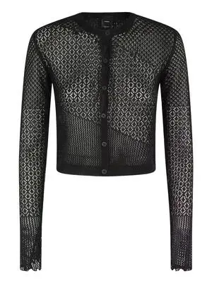 Pinko Crochet-knit Cardigan - Black