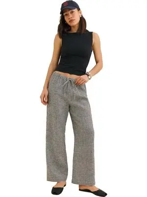 REFORMATION Petites Olina Linen Cropped Pant