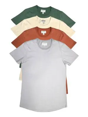 DAPPER BOI Drop-cut Crew Neck 4-pack 2.0 - Neutrals