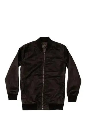 DAPPER BOI Dapper Boi Microfiber Suede Bomber Jacket Black