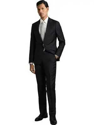 REISS Oscar Wool-blend Slim-fit Suit Trousers - Navy