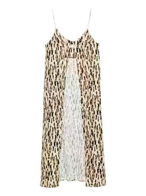 THE NINA STUDIO Animal-print Top - Neutrals