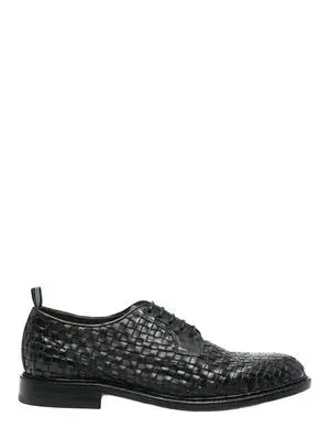 GREEN GEORGE Interwoven Derby Shoes - Black