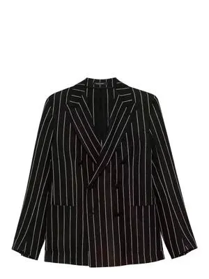 Tagliatore Striped Blazer - Black