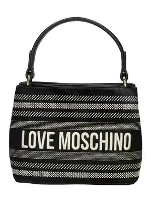Moschino Logo-embroidered Tote - Black