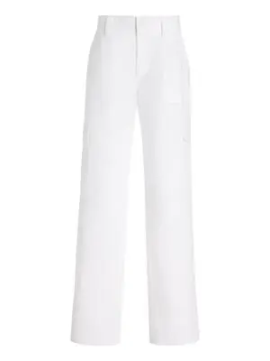 ALFIE Cargo Cotton Trousers - White