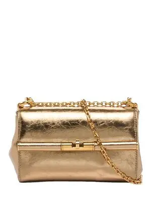 Dolce & Gabbana Small Metallic Leather Shoulder Bag - Gold
