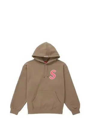 Supreme Logo Hooded Sweatshirt - Dusty Brown