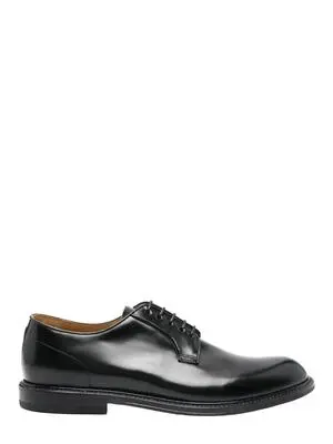 GREEN GEORGE Leather Derby Shoes - Black