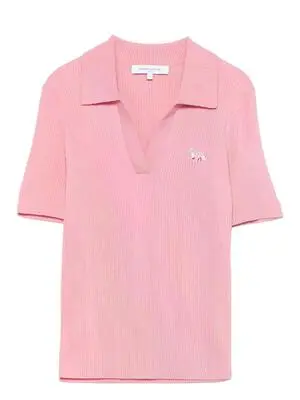 Maison Kitsuné Fox-motif T-shirt - Pink